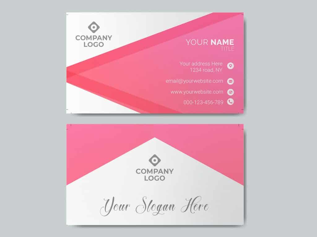 Triangle Business Card - Pink - Office Garner