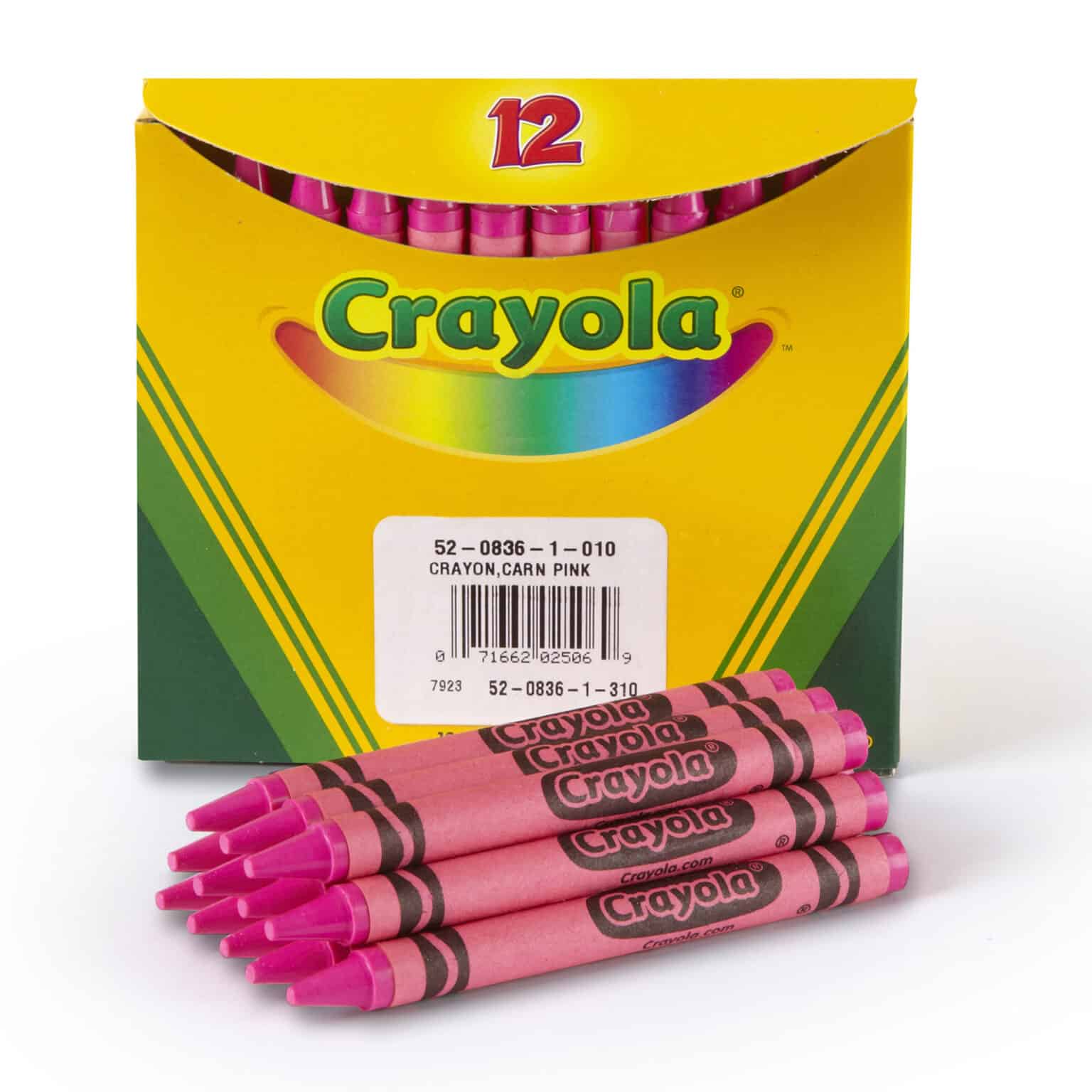 Single Color Bulk Crayons, Regular Size, Carnation Pink, 12 Count ...