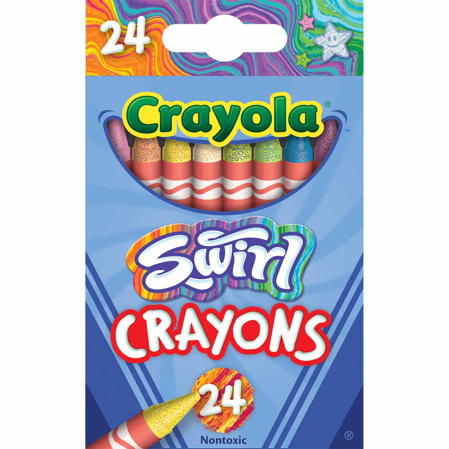 SWIRL Crayons, 24 Count - Office Garner