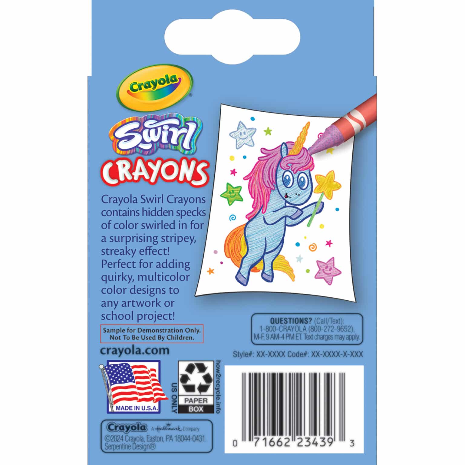 SWIRL Crayons, 24 Count - Office Garner