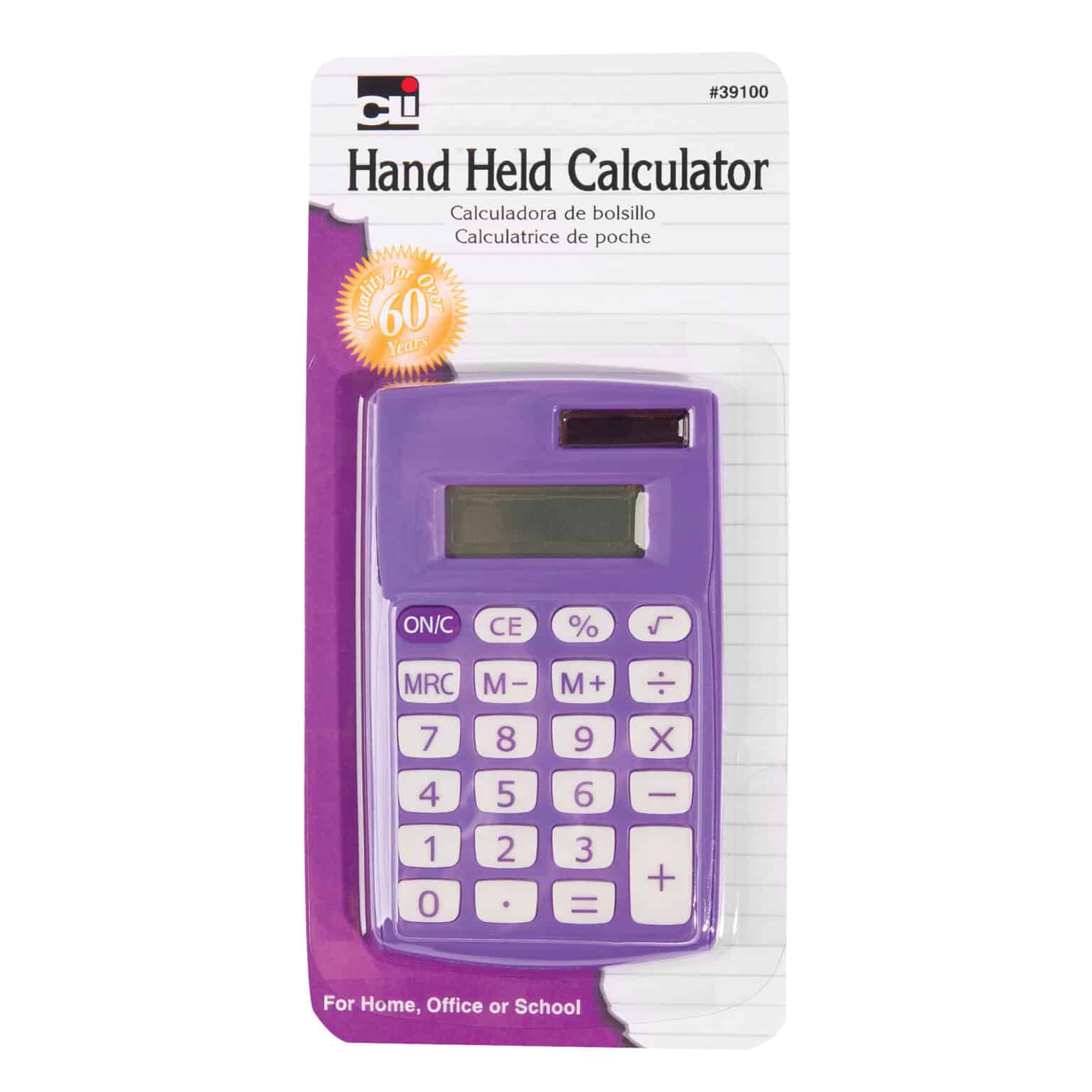 Primary Calculator, 8 Digit Display, Assorted Colors - Office Garner