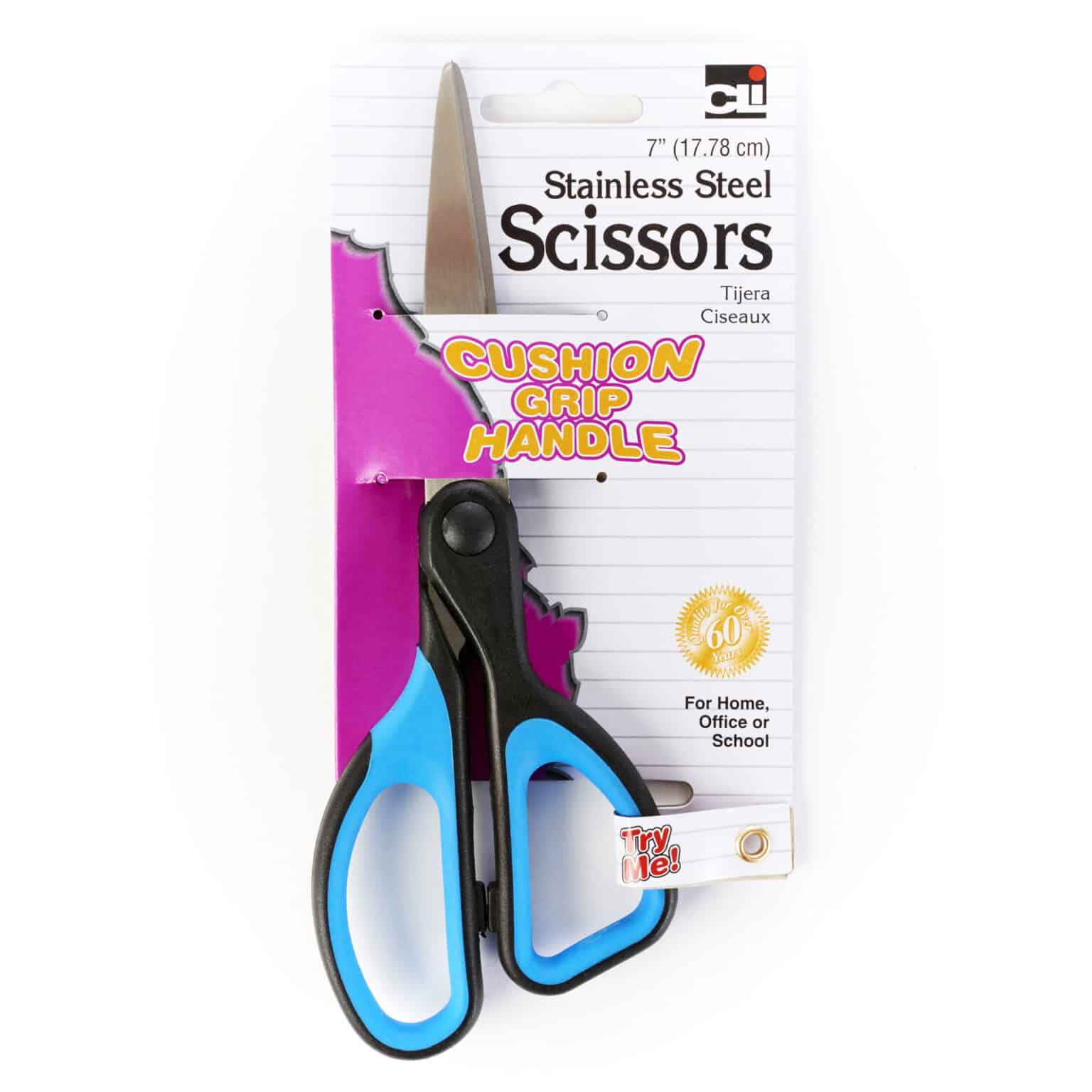 Cushion Grip Scissor, 7" Straight - Office Garner