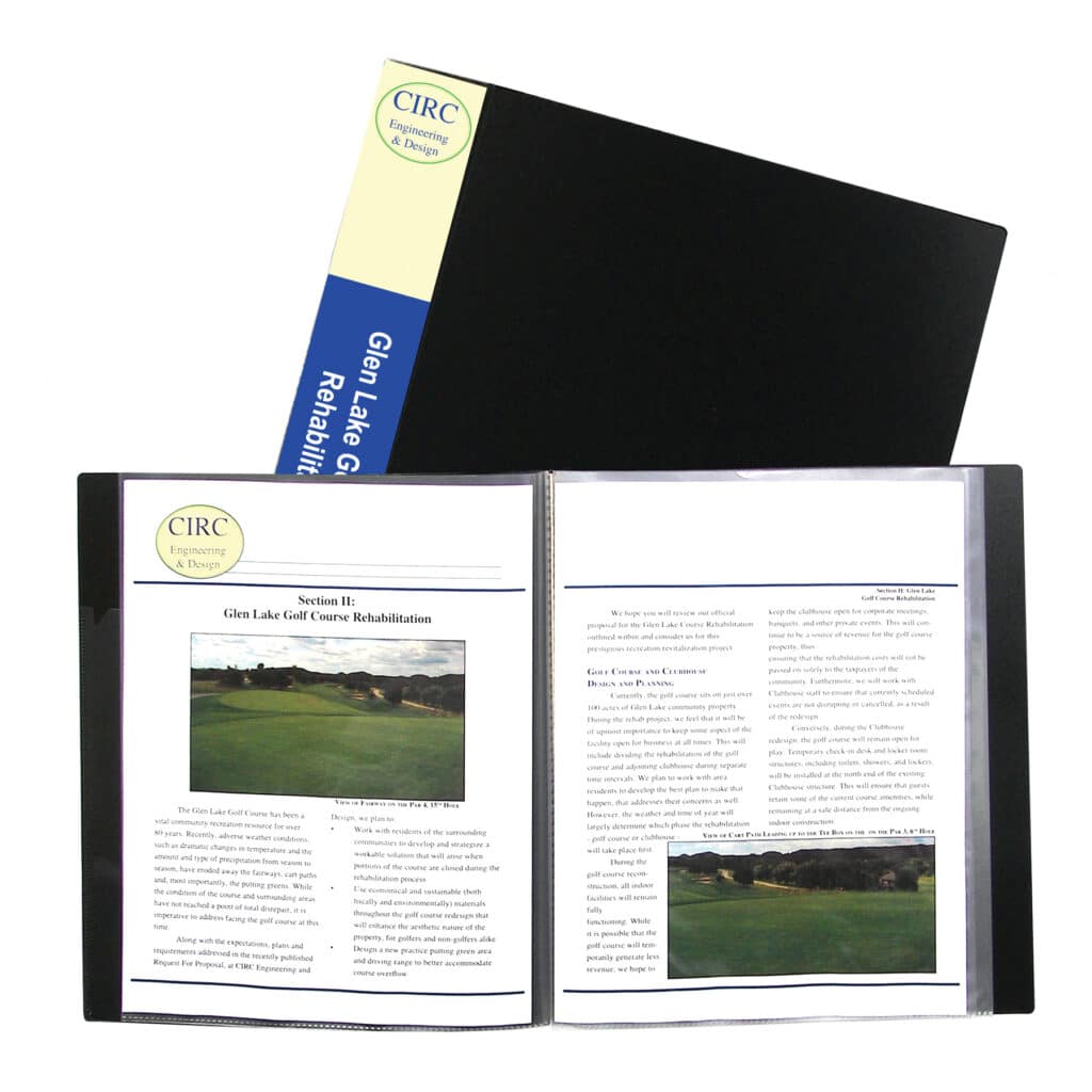 Bound Sheet Protector Presentation Book, 12-Pocket - Office Garner